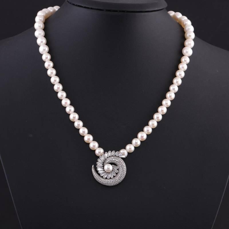 Özel Tasarım İnci Kolye Doğal Taş Kolye Osmanlı Pazar